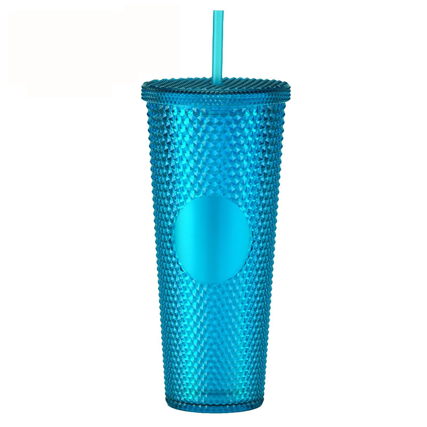 JVMU 24oz Plastic Double Wall Studded Cup Matte with Lid and Straw ...