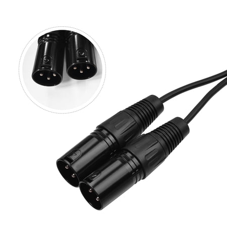 3.5mm to 3 Core Double XLR Male Aux Breakout Stereo Mini Y Splitter ...