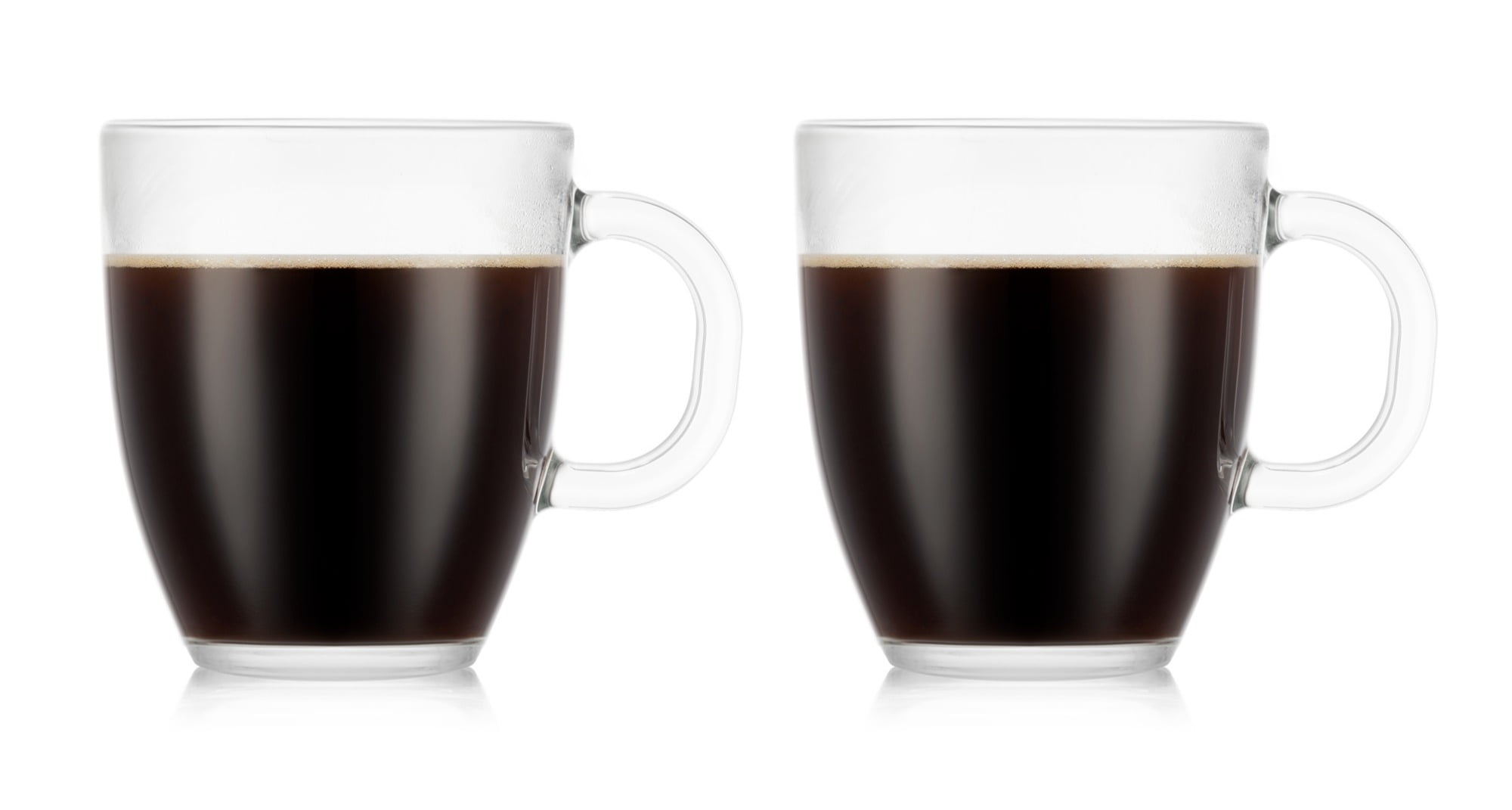 Bodum 2 pk Single Wall Bistro Mugs, Tempered Glass Clear - Walmart.com