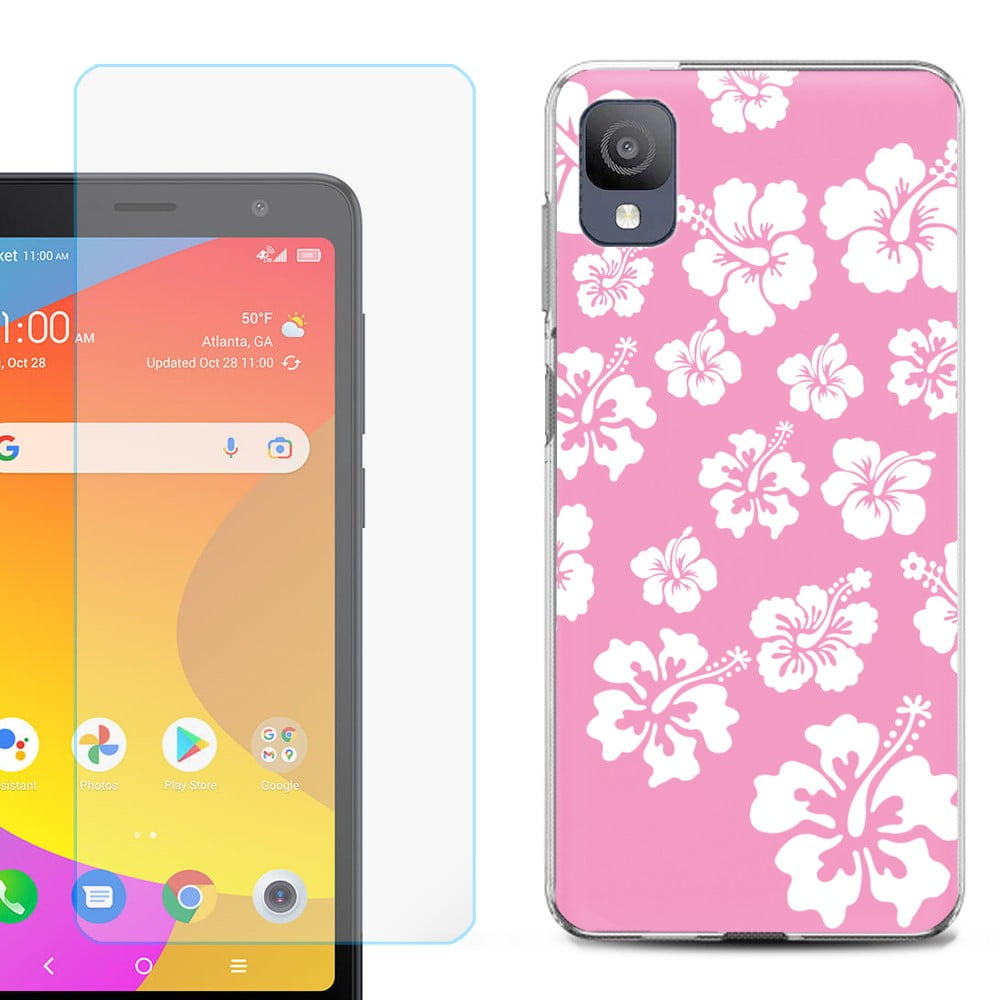 Slim-Fit TPU Shockproof Phone Case for TCL Ion Z, with Tempered Glass ...