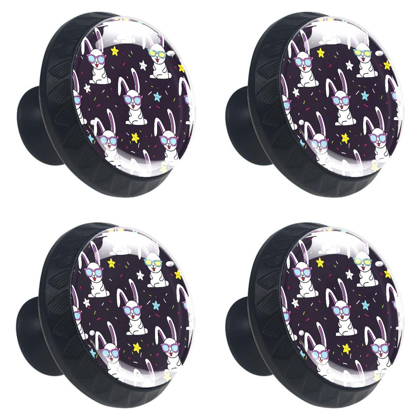4 Pcs Rabbit Pattern Knobs for Kitchen Cabinet Cupboard Dresser ...