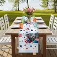 American Flag Cats Burlap Cotton Table Runner 13x70 Inches Long, Red ...