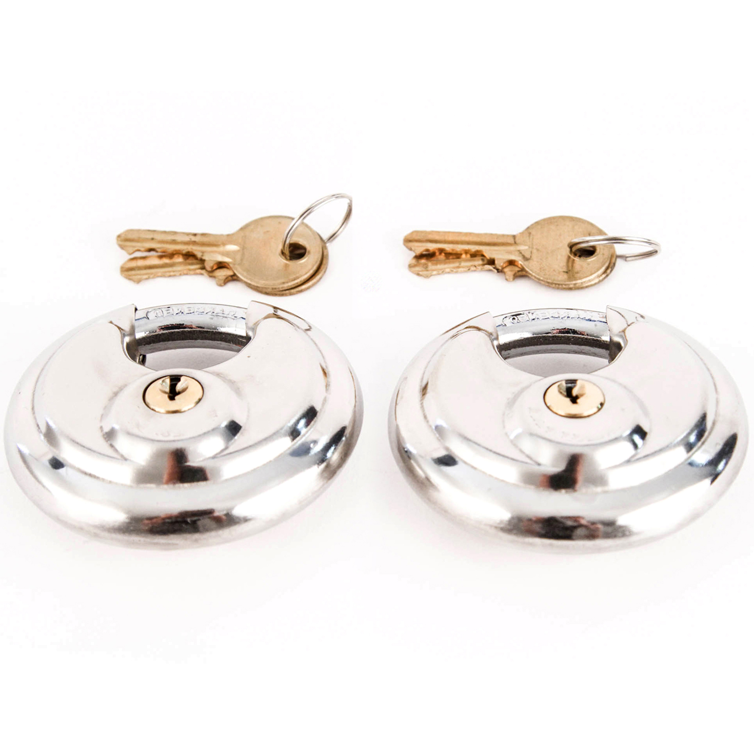 Red Hound Auto Stainless Steel Shrouded Disc Padlock with 2-3/4 Inches ...