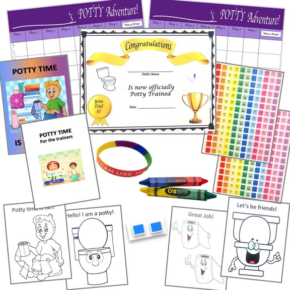 BB Boutique Potty Training Kit- Guide, Book, Charts, Stickers ...