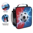 ALAZA Lighting Soccer Ball Lunch Box Insulated Cooler Lunch Bag with ...