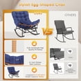 2PCS Papasan Rocking Chair with Foot Rest, Oversized Papasan Chair with ...