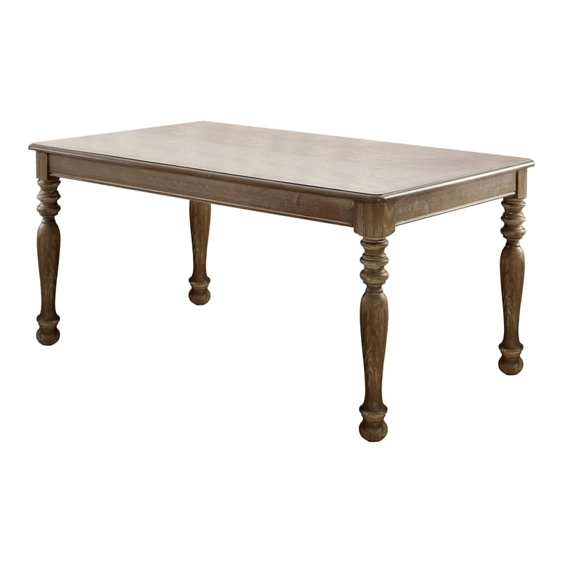 Furniture of America Chlido Solid Wood Rectangular Dining Table in ...