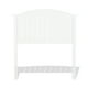 Finley Wood Headboard with Curved Rail and Slatted Grill, Twin, White ...