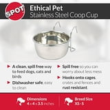 Spot Stainless Steel Bird Bowls, Cage Feeder, Non-Spill Water & Food ...