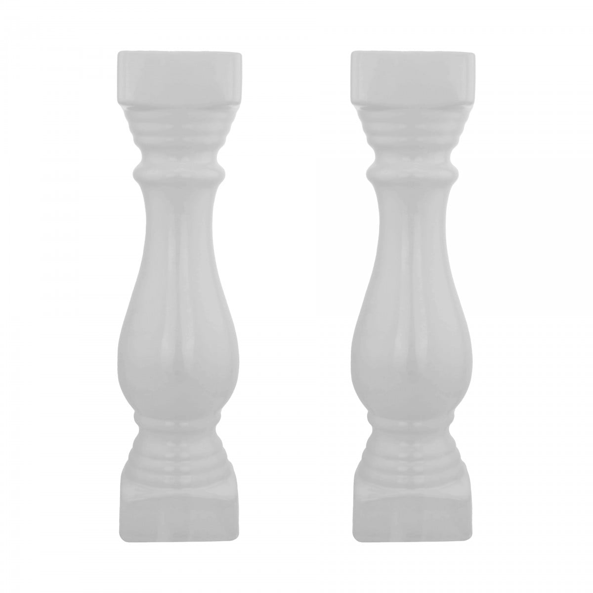 Baluster Leg White Ceramic Balustrade Part 20.25" High Decorative Stair ...