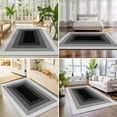 Black Gradient Squares Area Rugs 5x7ft Softness Layers Zen Geometric ...