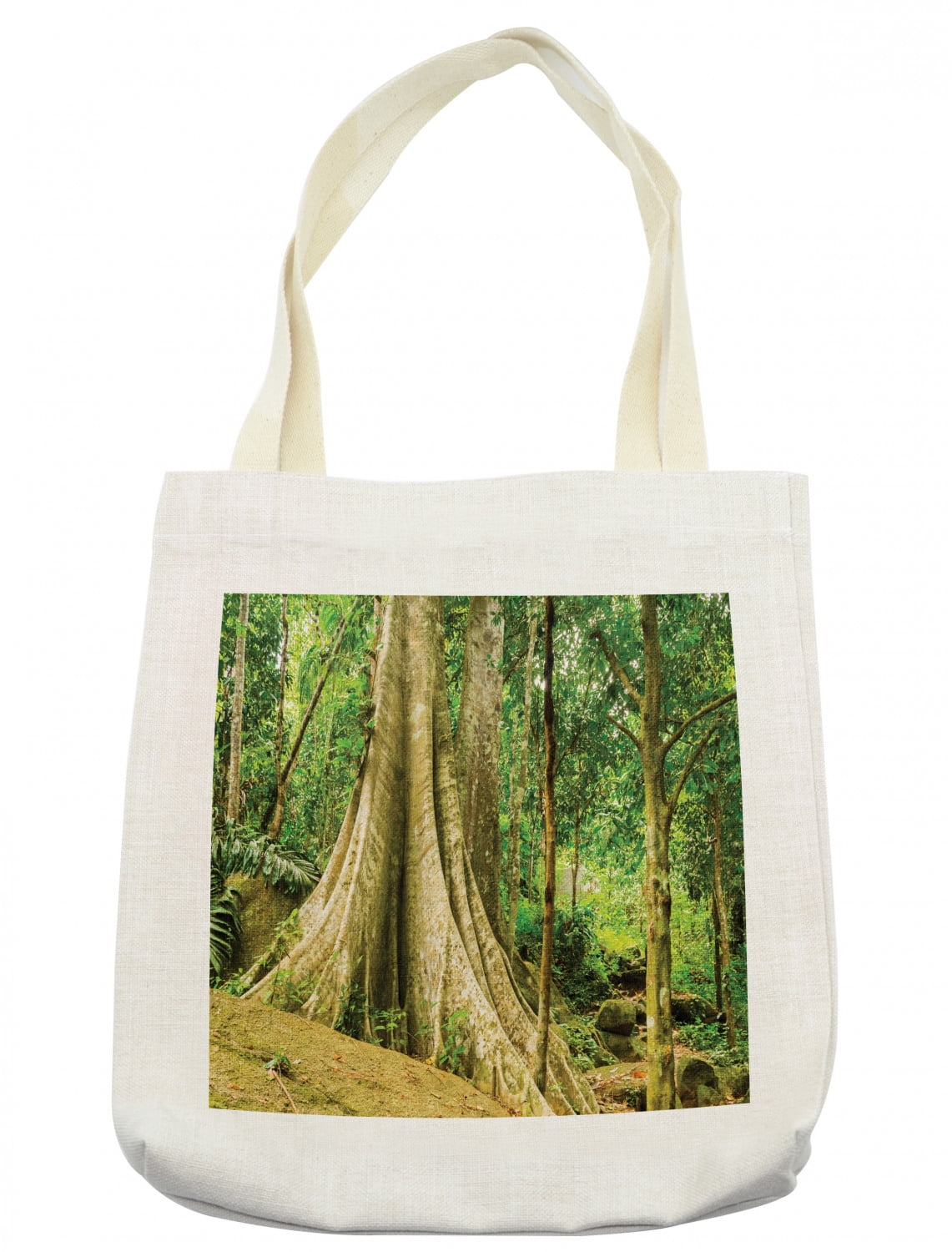 Tree Tote Bag, Scene of a Big Tree Trunk in Thailand, Cloth Linen ...