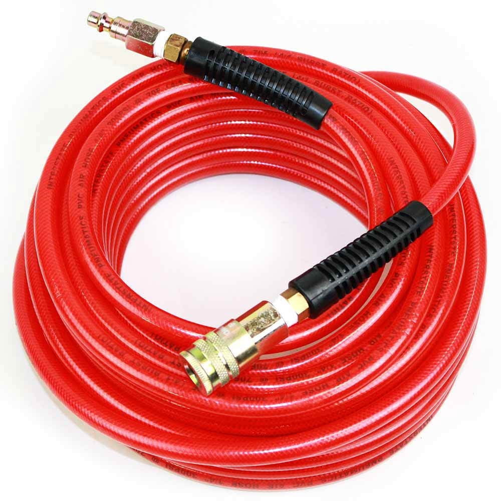Interstate Pneumatics HA04-050H44 1/4 Inch 50 feet Red Translucent PVC ...