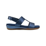 Easy Spirit Womens Hazel Leather Embellished Flat Sandals - Walmart.com