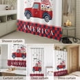 Bathroom Shower Curtain American Farm Truck with Flag Waterproof Shower ...
