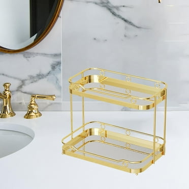 2 Layer Bathroom Organizer Rack Shower Shelf Makeup Storage Rack Stand ...
