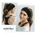 KUTGY 4 Pack Wide Headbands, Black Boho Hair Wraps, Elastic Knotted ...