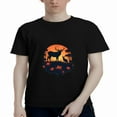 Cotton Short Sleeve T-Shirts with Nature-Inspired Deer Silhouette ...