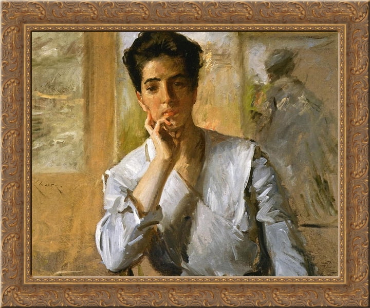 Portrait of Kate Freeman Clark 24x20 Gold Ornate Wood Framed Canvas Art ...