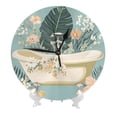 9.84in Round Wall Clock Frameless No Glass Silent Non-Ticking Pvc Board ...