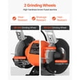 6 Inch Bench Grinder with 250W 2.1A Induction Motor, 3450 RPM Single ...