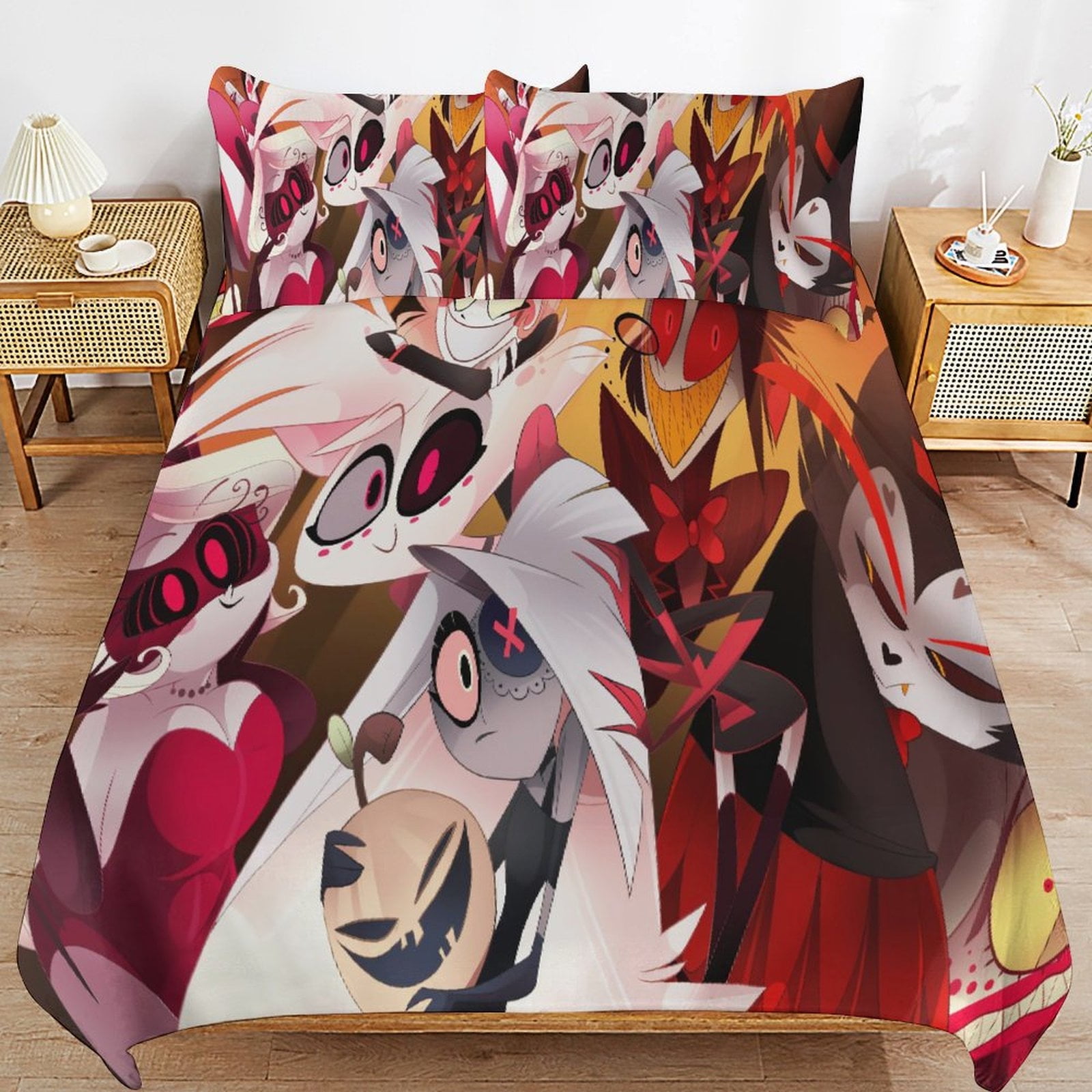 Click here for Yingd Hazbin-Hotel 3 Pcs Comfort Set With 2 Pillow... prices