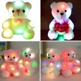Pink LED Teddy Bear Stuffed Animal Plush Toy, Glow in The Night ...