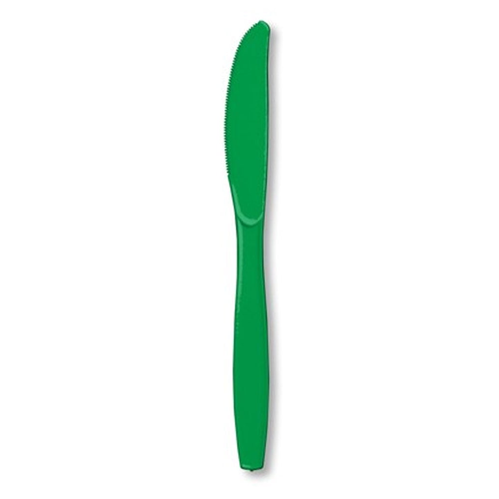 Premium Plastic Knives Emerald Green,Pack of 24,12 packs - Walmart.com