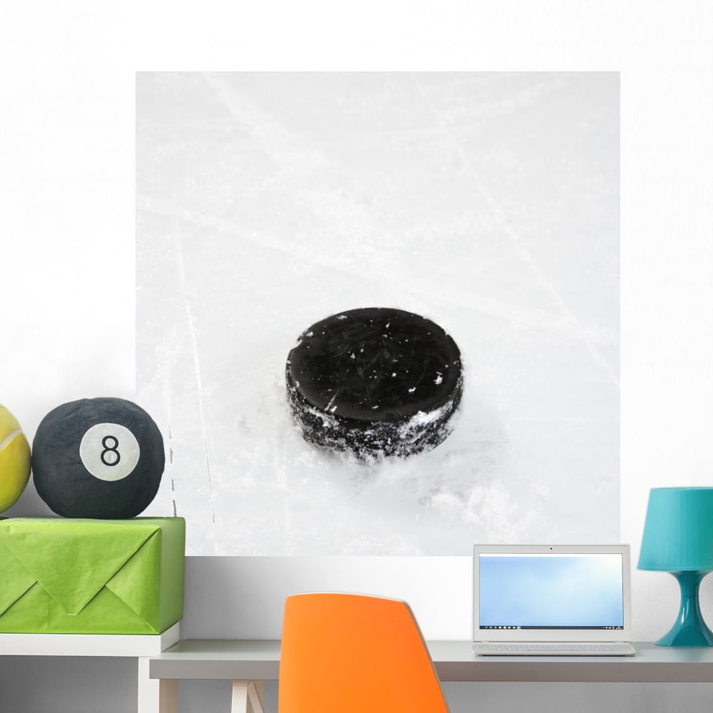 Hockey Puck Ice Wall Decal Sticker by Wallmonkeys Vinyl Peel and Stick ...