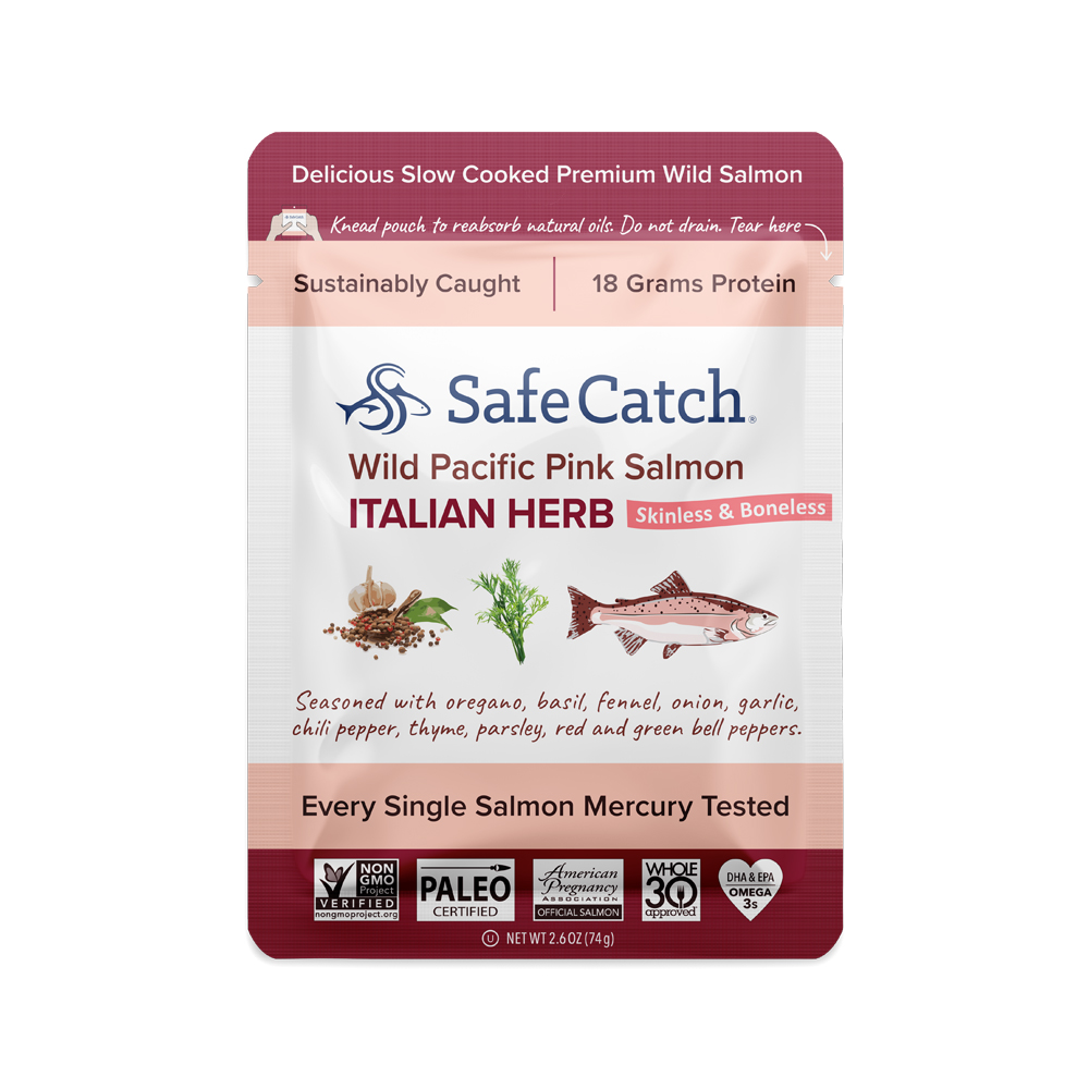 Safecatch Skinless and Boneless Italian Herb Wild Pacific Pink Salmon ...