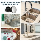 Sink Tap Hole Cover Brushed Stainless Steel, Faucet Hole Cover 1 Pack ...