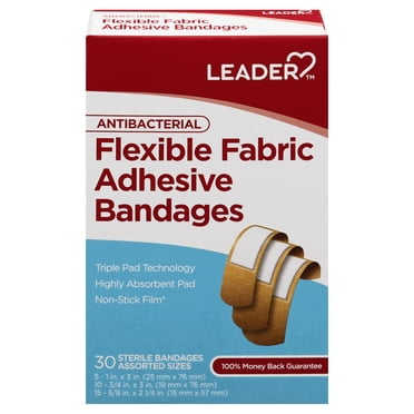 Equate Flexible Fabric Antibacterial XL Bandages, 10 Count HSA/FSA ...