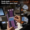 Case for Samsung Galaxy S25 Flip Back Card Slots with Elastic Side ...