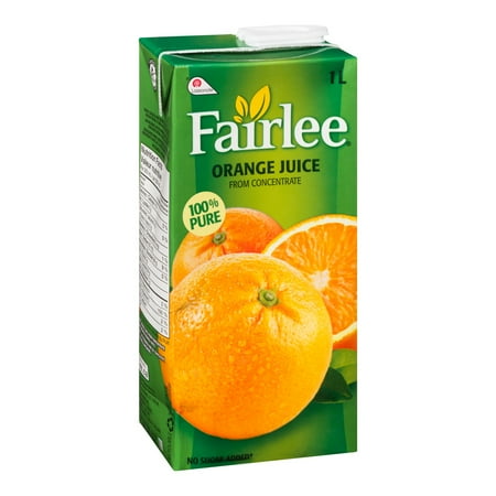 Fairlee Orange Juice, 100 Percent, Tetra | 1L/Unit, 12 Units/Case ...