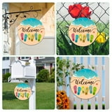 WaaHome Hello Summer Door Signs 11.3" Summer Slippers Hanging Sign ...
