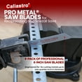 Caliastro 6-Inch Bi-Metal Reciprocating Saw Blades, 18 TPI for Metal ...