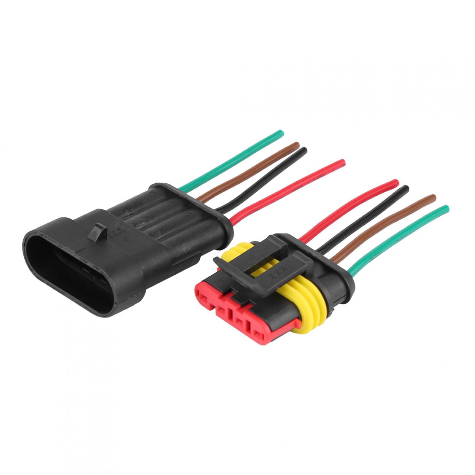 Plug Socket Cable Connector Auto Connector Car Plug Socket 5 Sets Car 4 ...