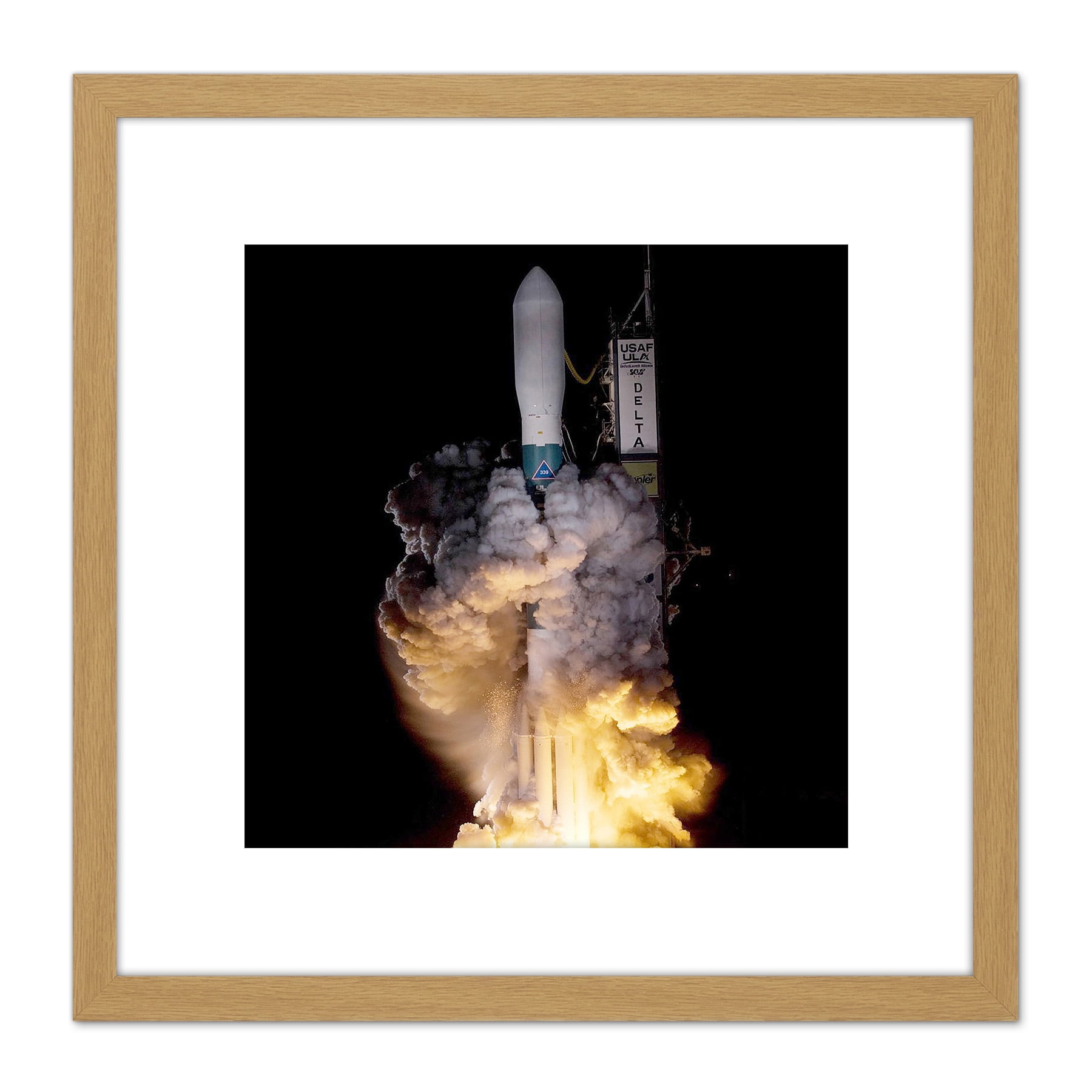 NASA Kepler Telescope Delta Rocket Launch 8X8 Inch Square Wooden Framed ...