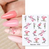 Demete Non-Fading Nail Decals Romantic 3D Effects Creative Leaves ...
