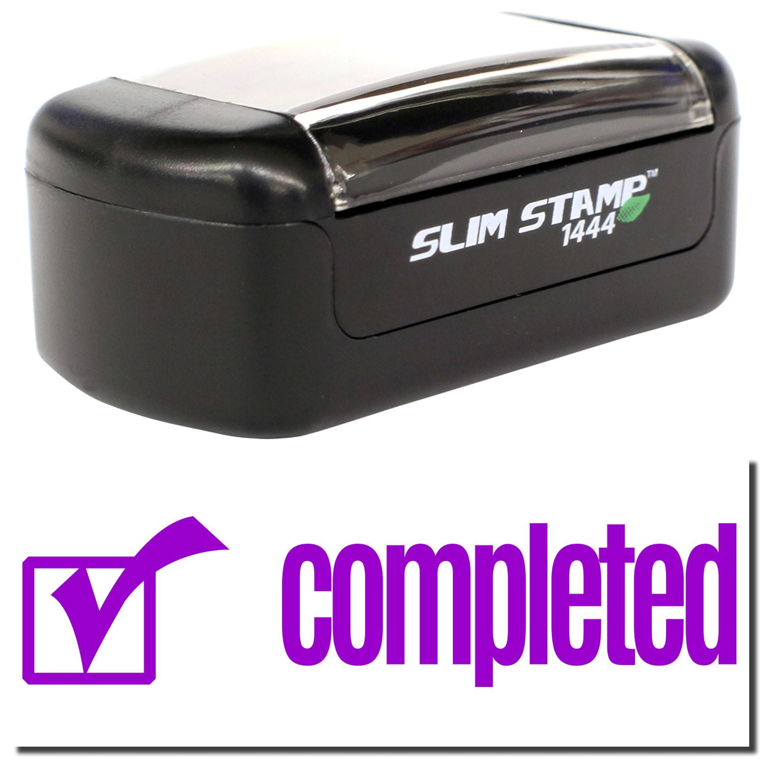 Slim Pre-Inked Completed with Checkbox Stamp, Slim 1444, Ultra Slim ...