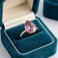 Solitaire Pear Cut Pink Sapphire Ring, Engagement Promise Ring, Pink ...
