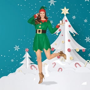 Elf in Charge Adult Costume in Red and Green - Walmart.com