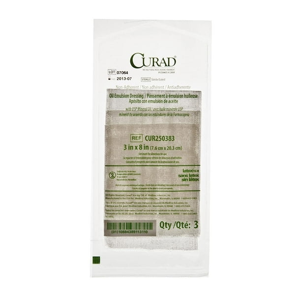 CURAD CUR250383 Sterile Oil Emulsion Gauze Dressing Nonadherent 3 IN x ...