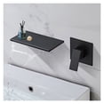 Brass Matte Black Wall Mounted Waterfall Basin Faucet Set, Bathroom Hot ...