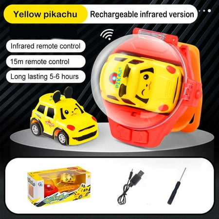 USB Charging Mini Car with Detachable Wrist Strap Wearable Watch RC Car ...