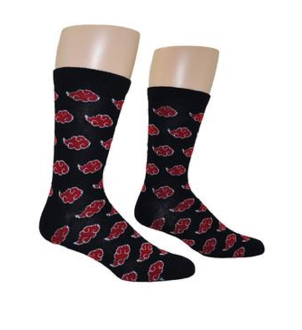 Naruto Shippuden Akatsuki Symbol Crew Socks - Walmart.com