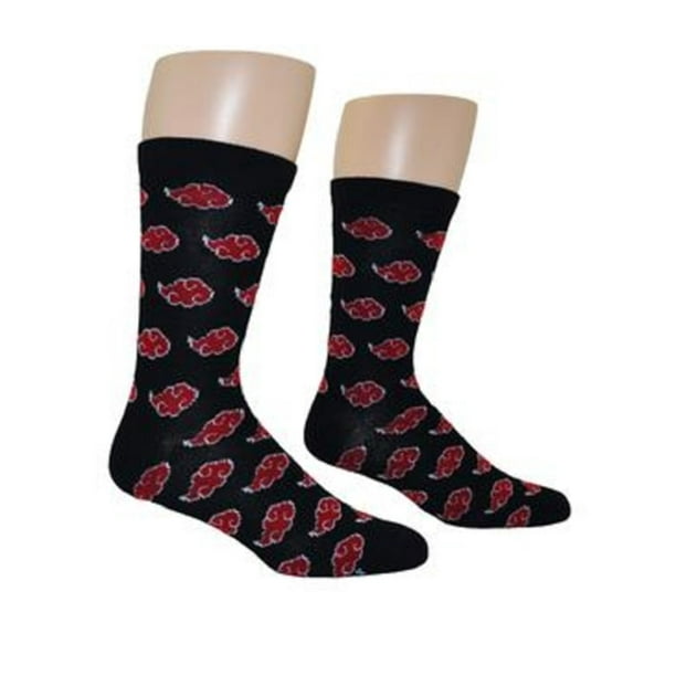 Naruto Shippuden Akatsuki Symbol Crew Socks - Walmart.com