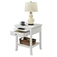 Convenience Concepts American Heritage Logan End Table in White Wood ...