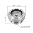Uxcell Air Compressor Oil Sight Glass, 2 Pack M30*1.5 Aluminum Oil ...
