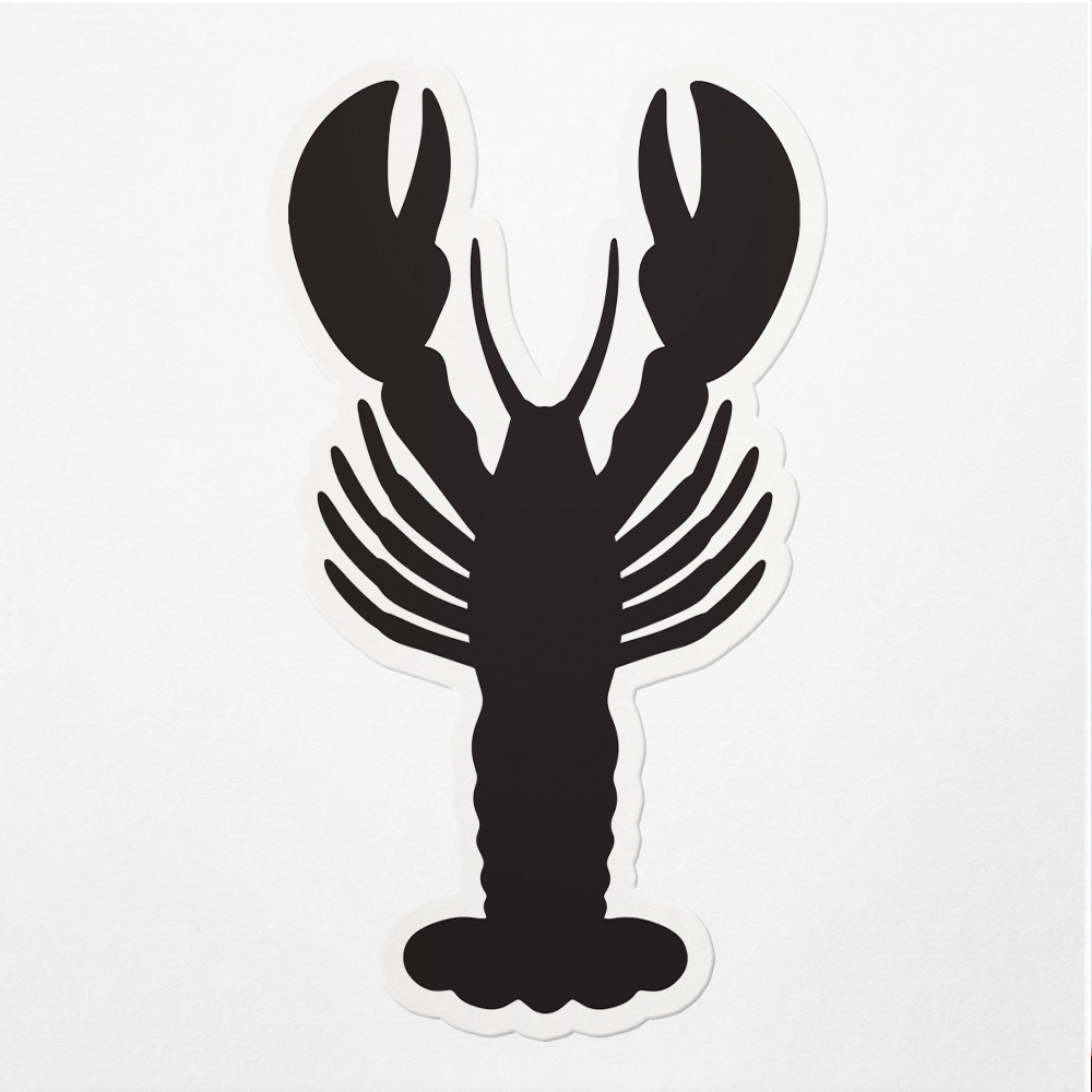 Vinyl Stickers Decals Of Lobster Silhouette - Waterproof - Apply On Any ...